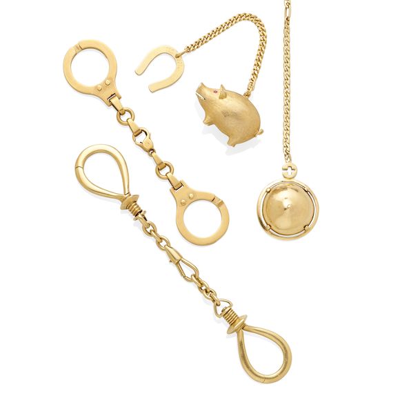 Bonhams : A collection of four gold key chains, Van Cleef & Arpels ...