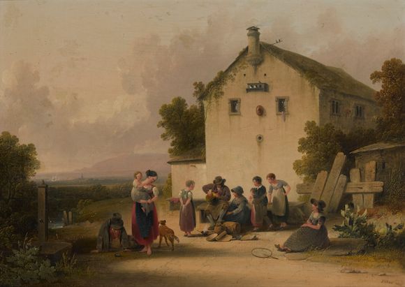 Bonhams : Joshua Shaw (1776-1860) The Travelling Tinker 18 x 25in (45. ...