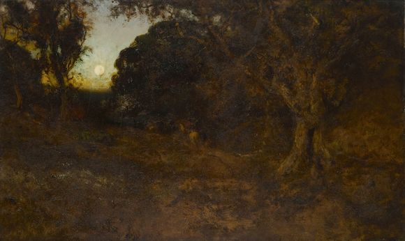 Bonhams : William Keith (1838-1911) Riders in a landscape 36 1/2 x 60in