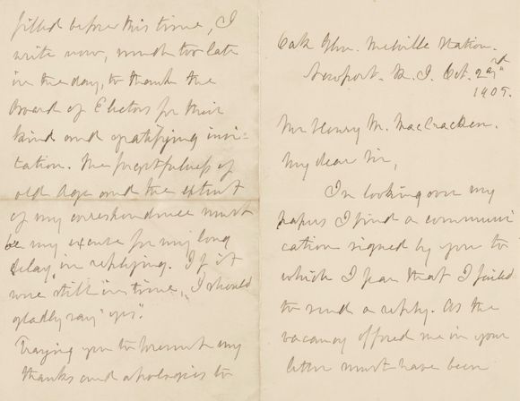 Bonhams : HOWE, JULIA WARD. 1819-1910. Autograph Letter Signed (Julia ...
