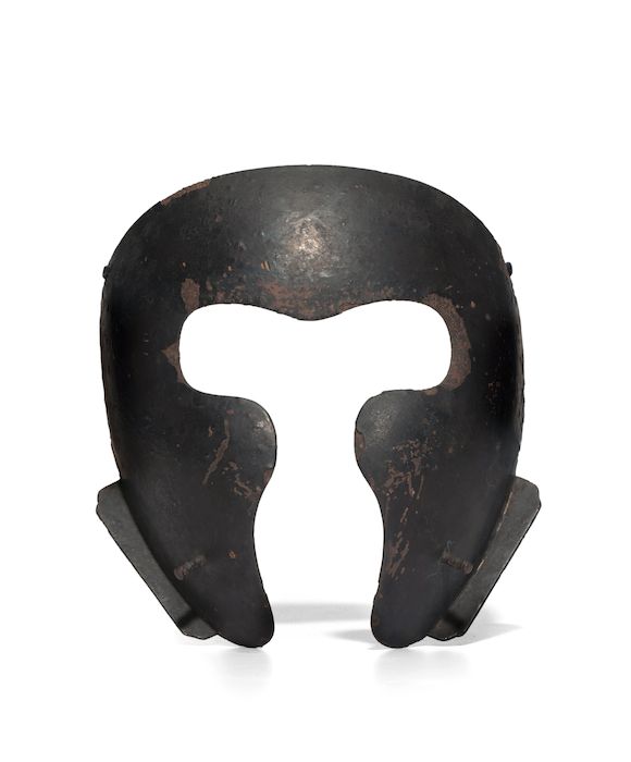 Bonhams : A lacquered iron happuri (face protector) Edo period (1615 ...