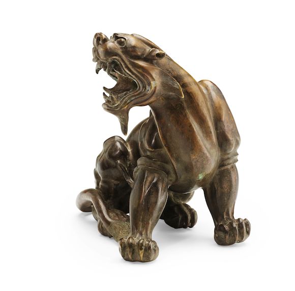 Bonhams : A BRONZE MYTHICAL BEAST 17th century
