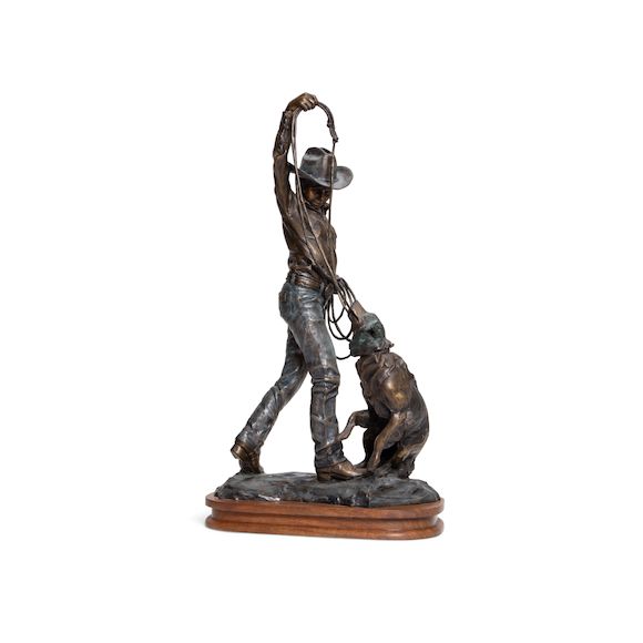 Bonhams : Veryl Goodnight (American, born 1947) Boy and his dog height ...