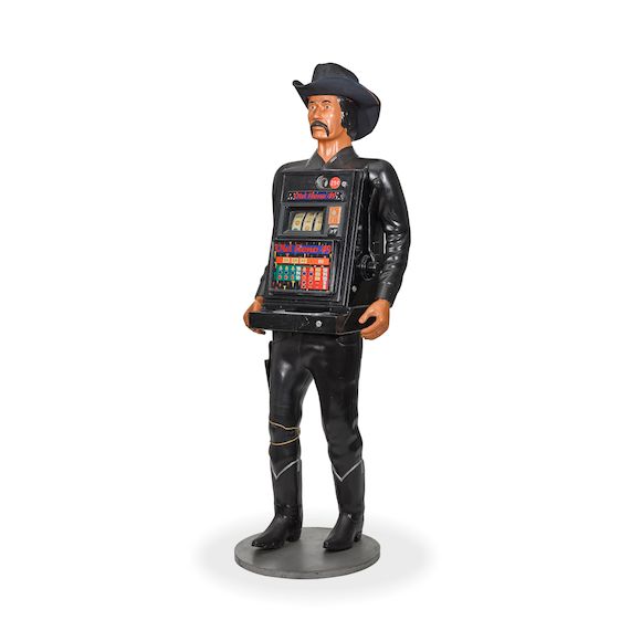 Bonhams : A 25 Cent Mills Old Reno '49 Light-Up Cowboy Form Slot Machine