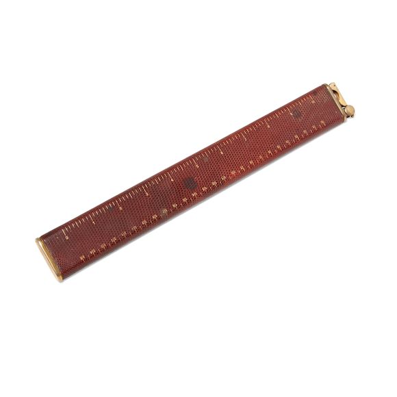 Bonhams : A Dunhill leather mounted combination ruler lighter (2)