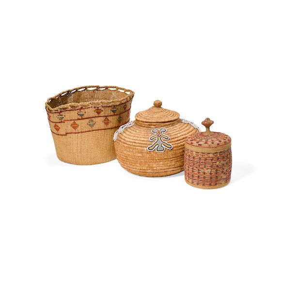 Bonhams : Three Alaskan baskets