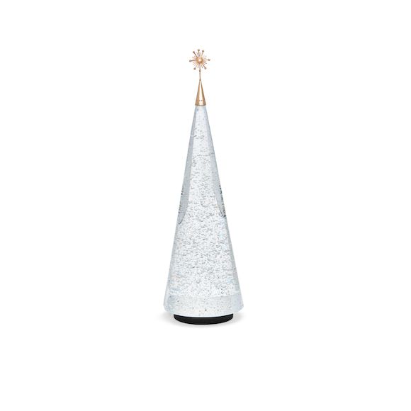 Bonhams : A Steuben glass and 18k gold and diamond Christmas tree ...