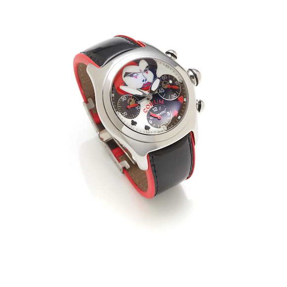Bonhams : A Steel 'Bubble Joker' Chronograph Wristwatch, Corum with box ...