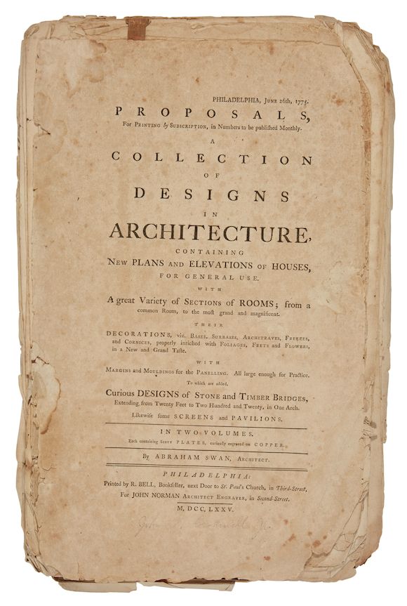 Bonhams : SWAN, ABRAHAM. ACTIVE 1745-1768. The British Architect or the ...