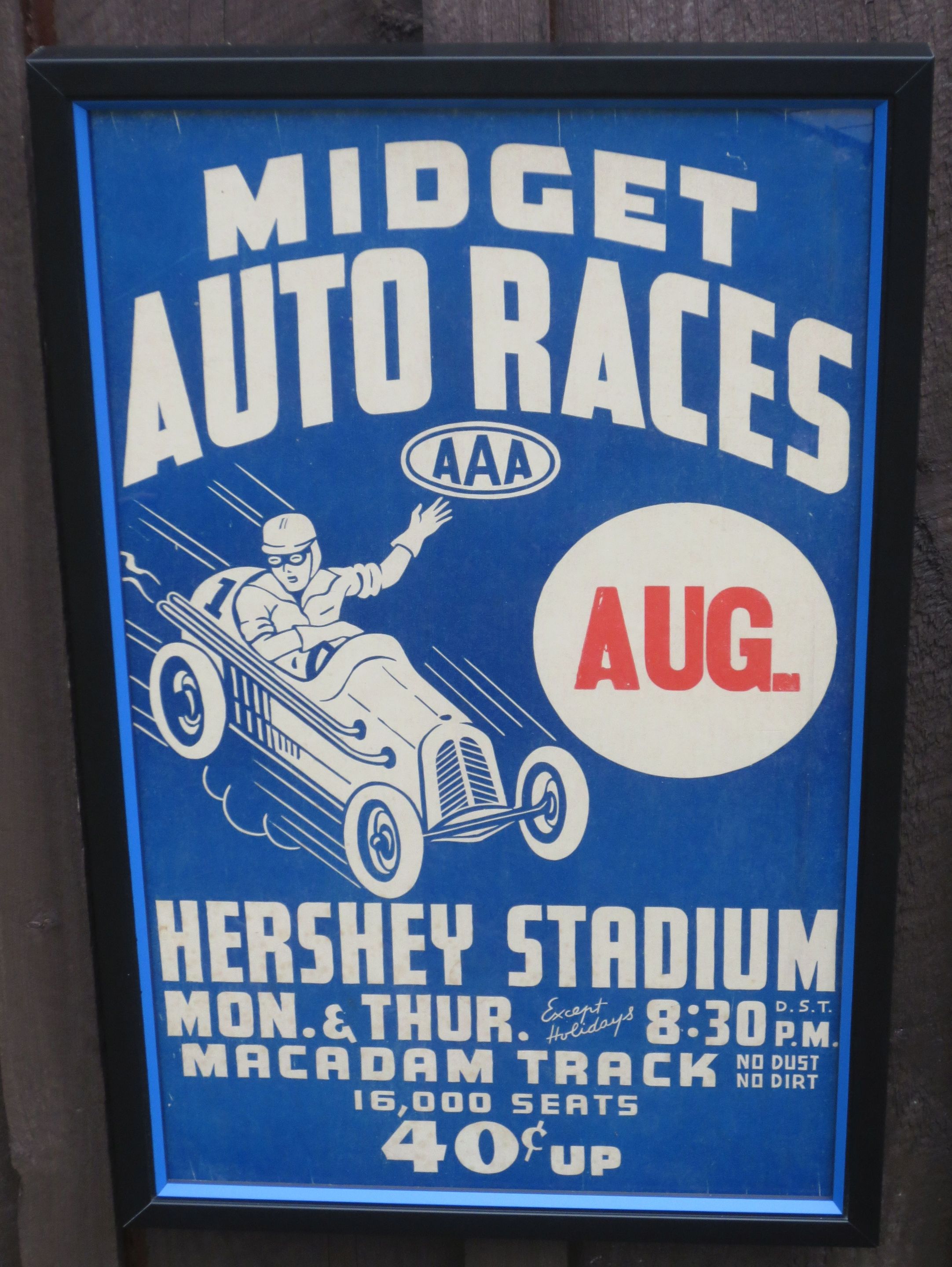 Bonhams Cars : A Midget Auto Races AAA Event Poster for Hershey Stadium,