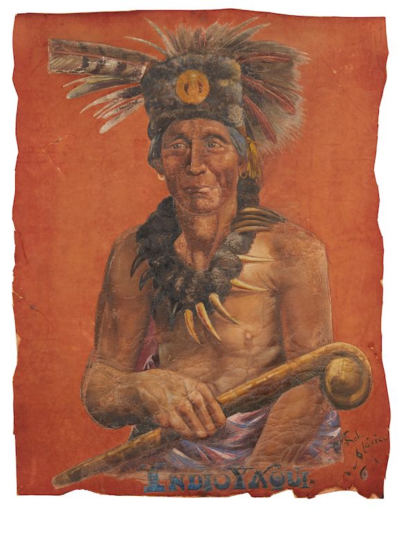 Bonhams : Native American Portrait. Solo V, Indio Yaqui. [Mexico: c.1900.]