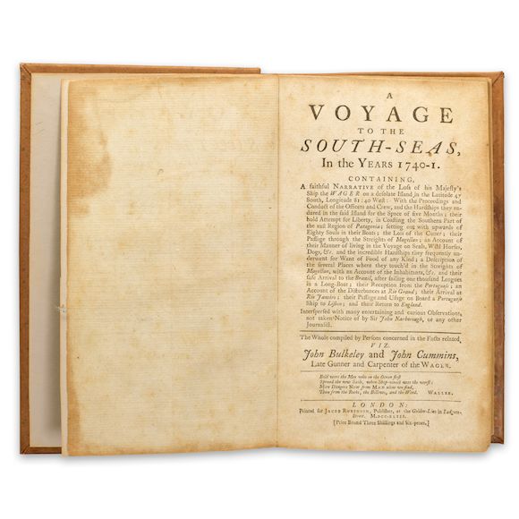 Bonhams : BULKELEY, JOHN; and JOHN CUMMINS. A Voyage to the South Seas ...