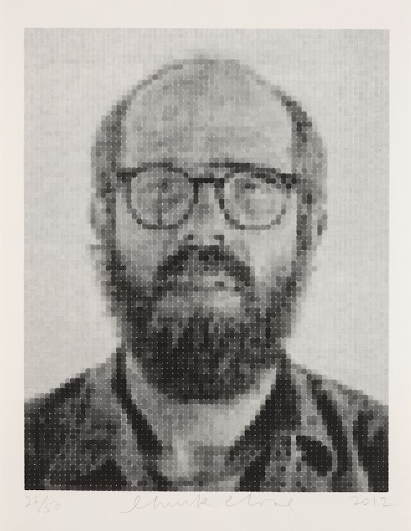 Bonhams : Chuck Close (born 1940); Self-Portrait;