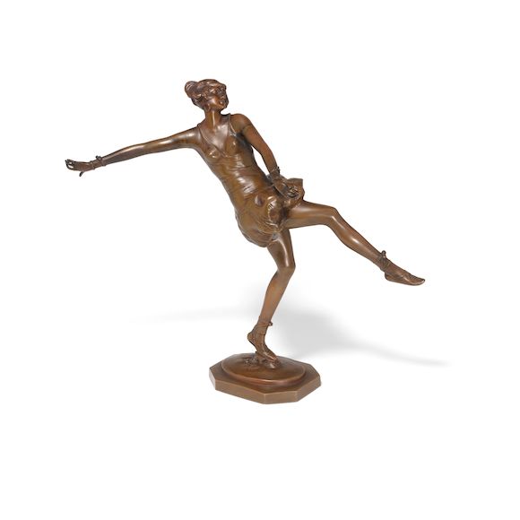 Bonhams : A PATINATED BRONZE FIGURE OF A DANCER After a model by Bruno ...