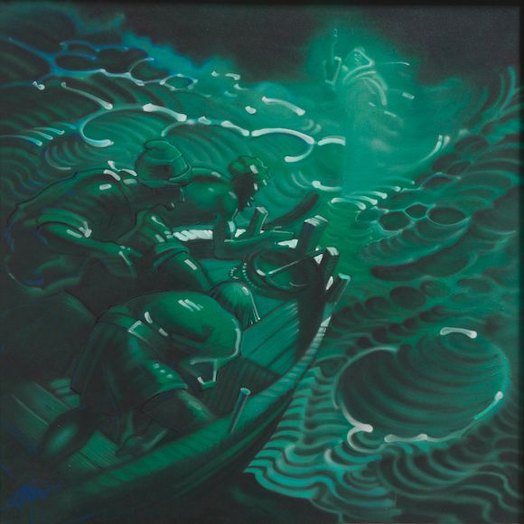 Bonhams : A RICK GRIFFIN PAINTING OF THE COVER ILLUSTRATION OF THE BOOK ...