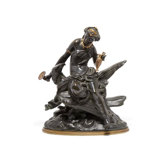 Bonhams : A Greek Revival parcel gilt and patinated bronze group of ...