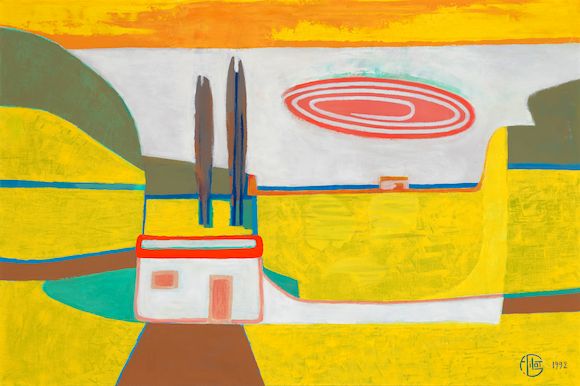 Bonhams : FRANÇOISE GILOT (born 1921) Summer Solstice 24 x 36 in (61 x ...