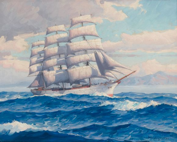Bonhams : Joe Duncan Gleason (1881-1959) The Pacific Queen on the high ...