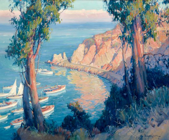 Bonhams : Joe Duncan Gleason (1881-1959) Lover's Cove, Pleasure Isle ...