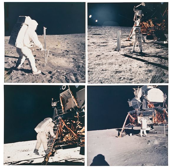 Bonhams : APOLLO 11. Group of 10 official photos of the moon landing ...