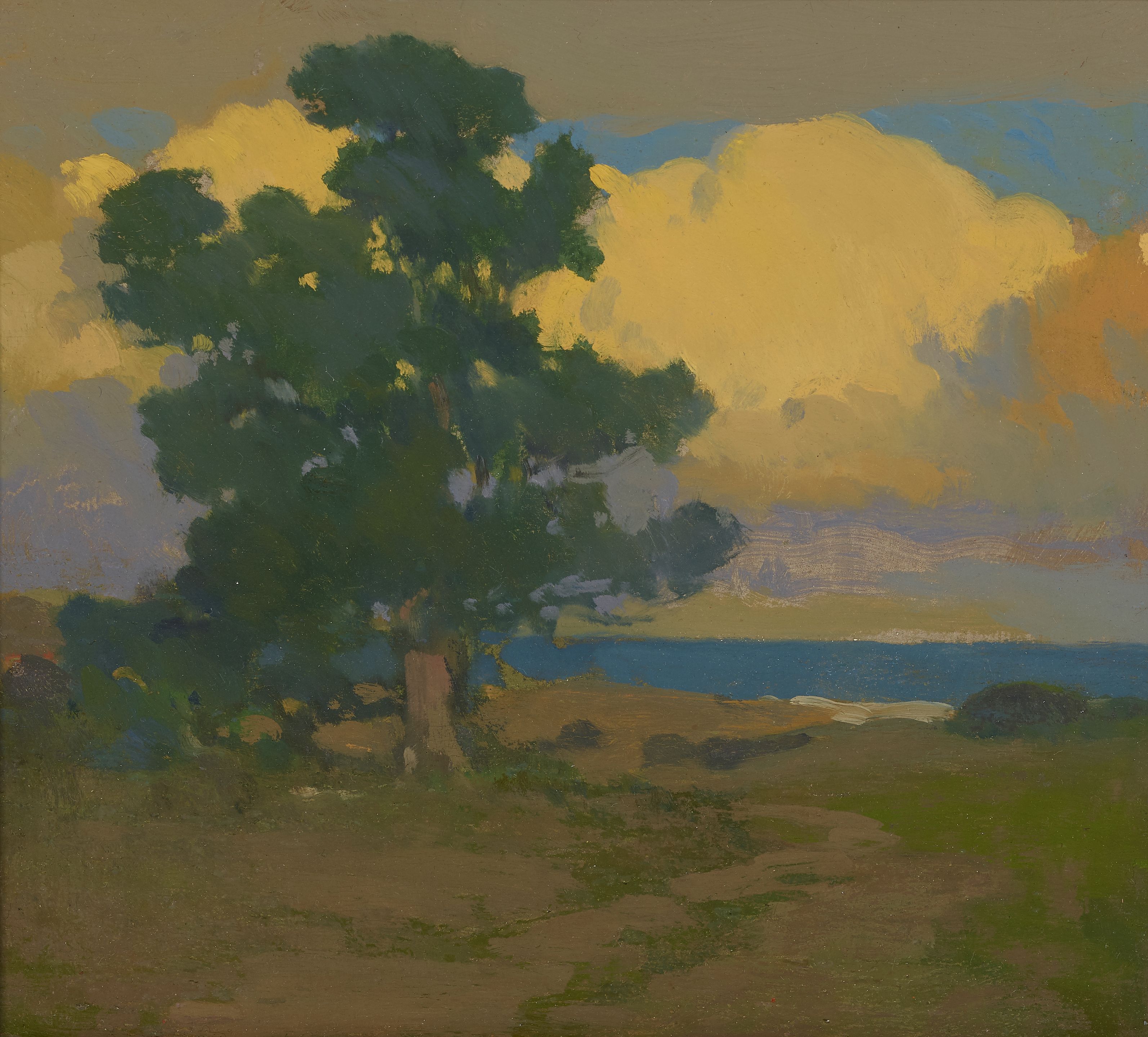 Bonhams : Arthur Frank Mathews (1860-1945) Afterglow at the Seashore 9 ...