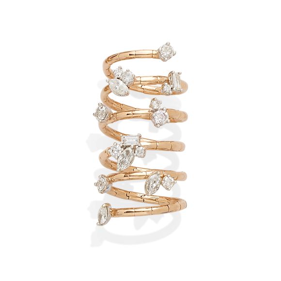 Bonhams : A diamond spring ring