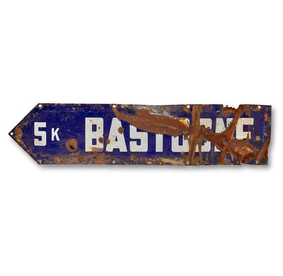 Bonhams : BATTLE OF BASTOGNE: A UNIQUE PAIR OF ROAD SIGNS FROM A ...