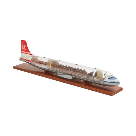 Bonhams : DOUGLAS DC-7C SEVEN SEAS. CONTRACTOR'S CUTAWAY MODEL, 8 x 24 ...