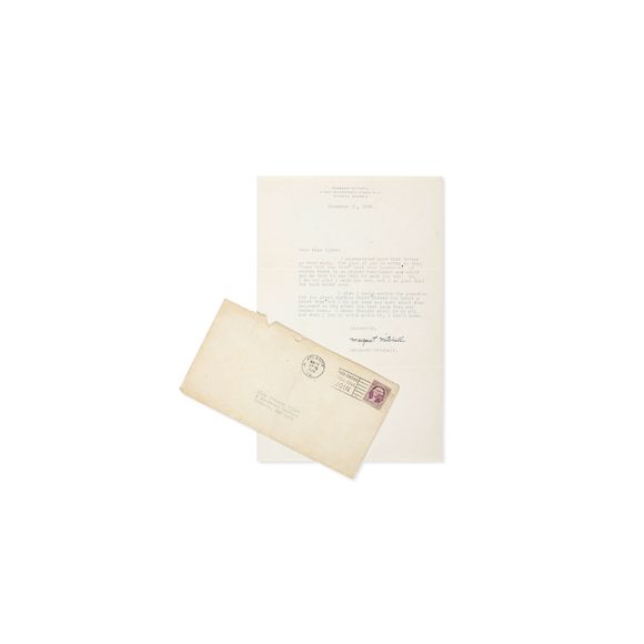 Bonhams : A Margaret Mitchell autograph letter signed pertaining to the ...