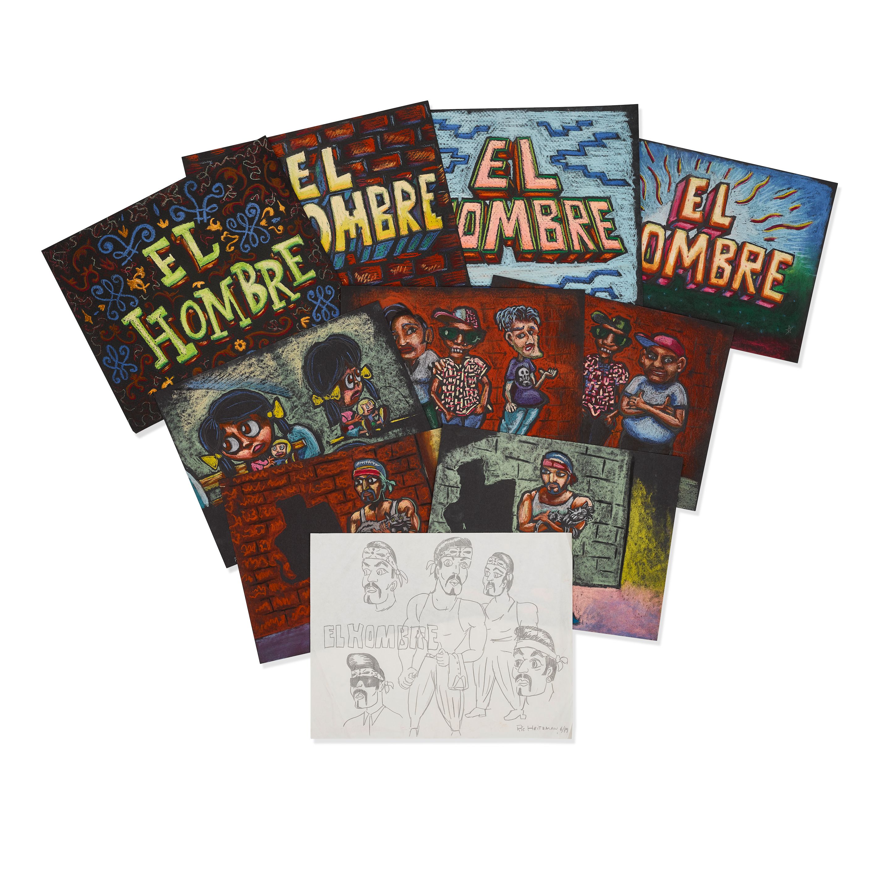 A group of Ric Heitzman "El Hombre" illustrations from Pee Wee's ...