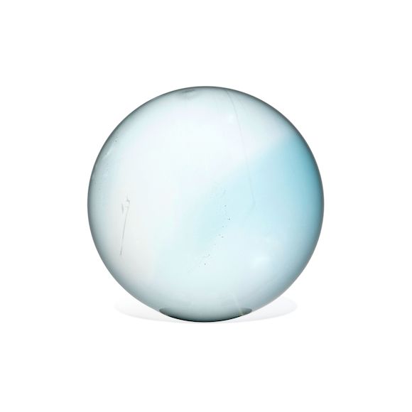 Bonhams : Large, Rare Blue Topaz Sphere with Phantoms