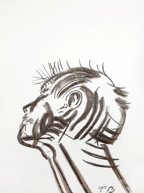 Bonhams : Tony Bevan R.A. (B. 1951) Self-Portrait Neck, 1988