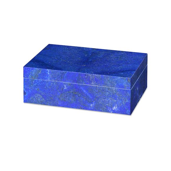 Bonhams : Lapis Lazuli Intaria Box by Konstantin Libman