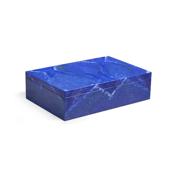 Bonhams : Lapis Lazuli Tea Box by Konstantin Libman