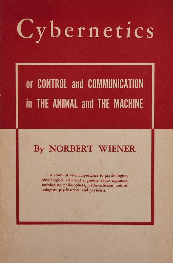 Bonhams : WIENER, NORBERT. 1894-1964. Cybernetics or Control and ...