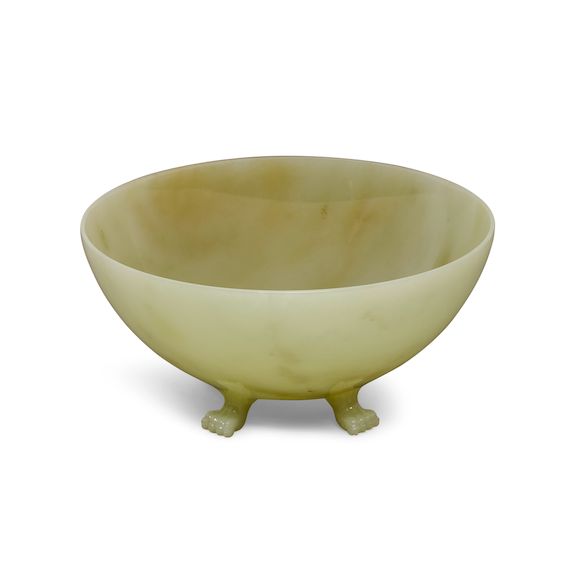 Bonhams : Hand Carved White Nephrite Bowl by Konstantin Libman