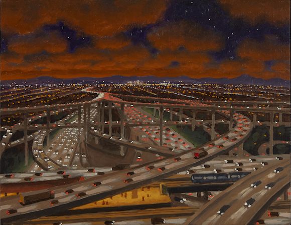 Bonhams : James Doolin (1932-2002) Study #1 for "Twilight", 1999