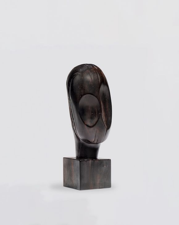 Bonhams : Alexandre Noll (1890-1970) Head Study circa 1950ebony, carved ...