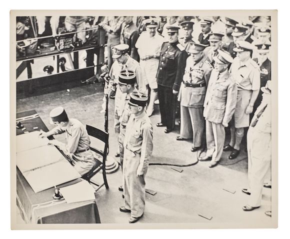 Bonhams : WORLD WAR II: THE JAPANESE SURRENDER SIGNING ABOARD THE USS ...