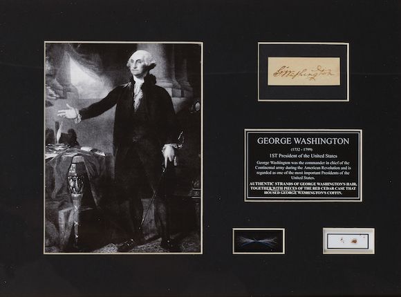 Bonhams : A LOCK OF GEORGE WASHINGTON'S HAIR. Clipped lock of white ...