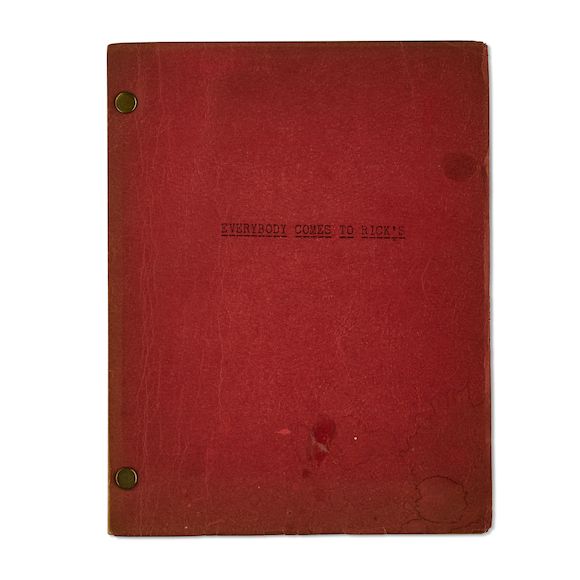 Bonhams : Everybody Comes to Rick's Script. 1940.