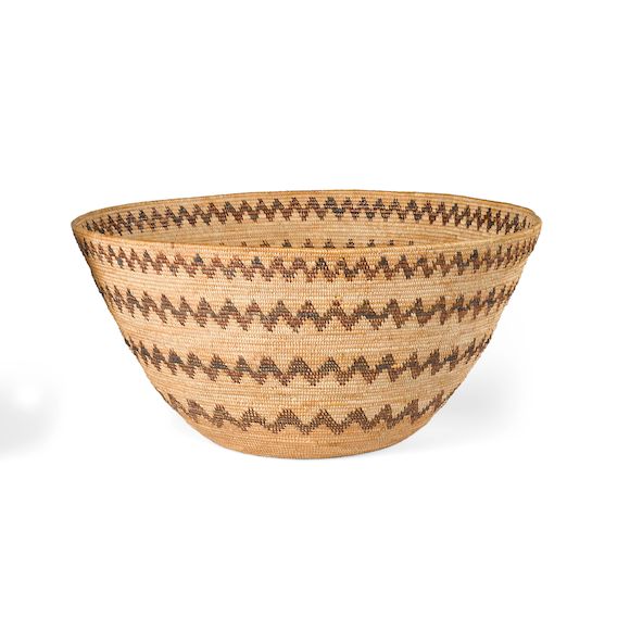 Bonhams : A Yokuts polychrome friendship basket