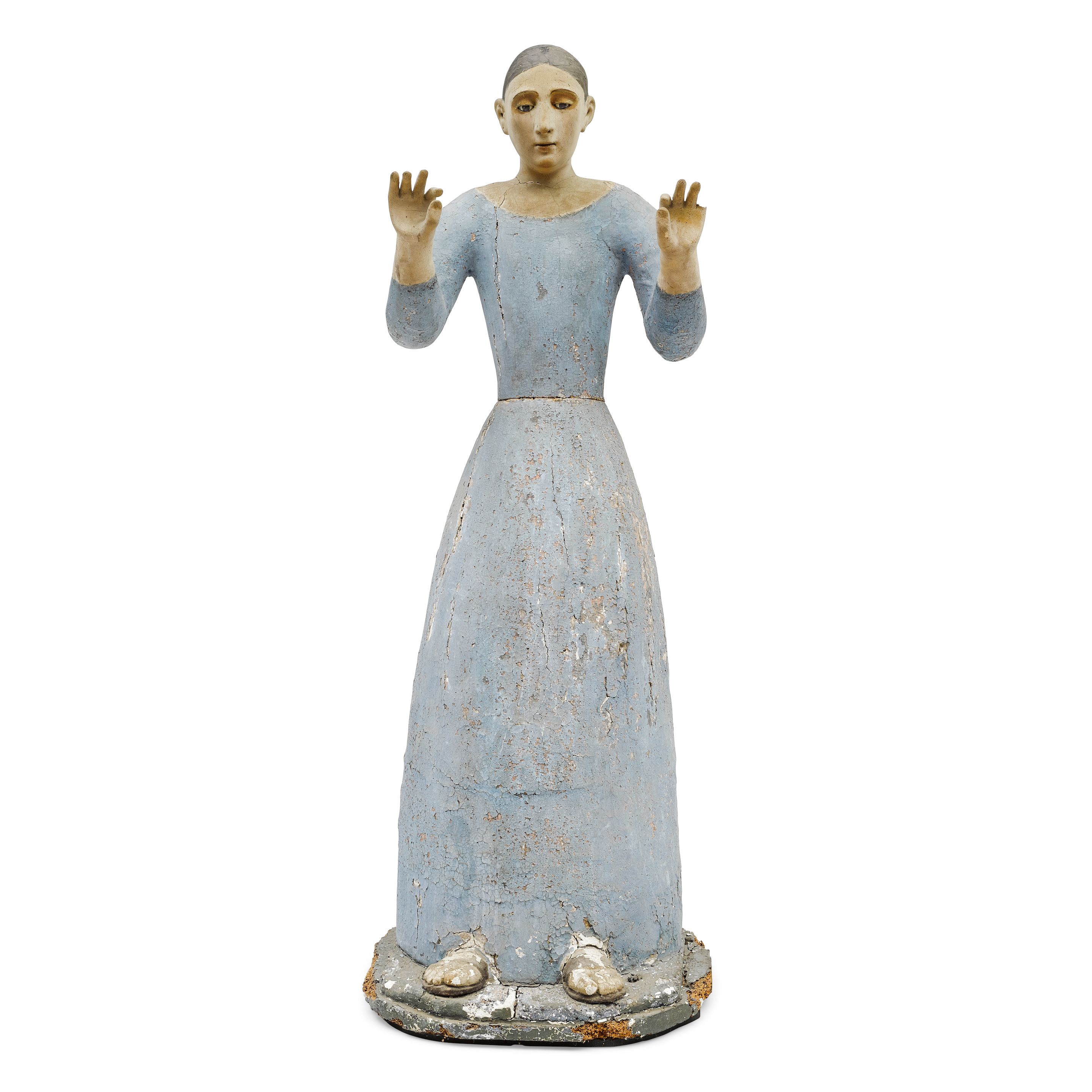 Bonhams : A Polychromed Carved Wood Figure of El Divino Rostro (The ...