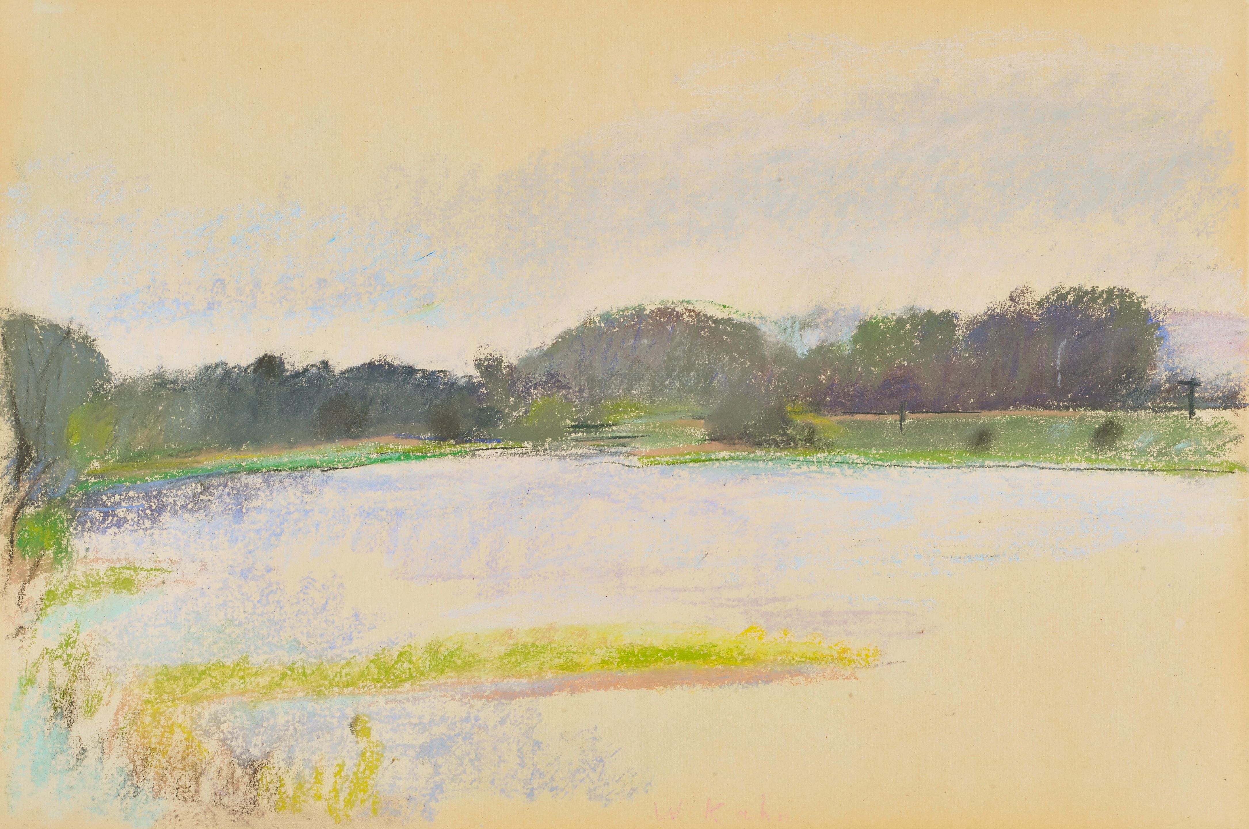Bonhams : Wolf Kahn (1927-2020) Lagoon 12 x 17 7/8in (30.5 x 45.4cm ...