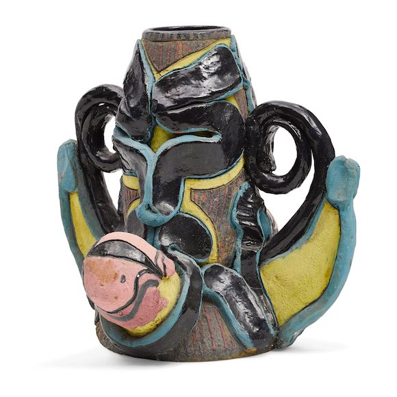 Bonhams : A Jerry Rothman Ceramic Two Handled Vessel: Tiki Up 1964 ...