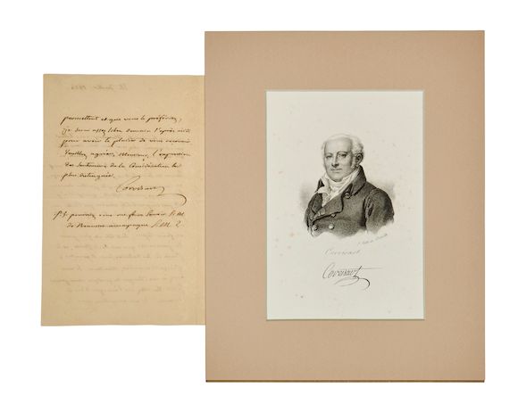 Bonhams : CORVISART, JEAN NICOLAS. 1755-1821. Autograph Letter Signed ...