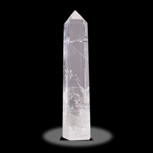 Bonhams : Rock Crystal Quartz Obelisk
