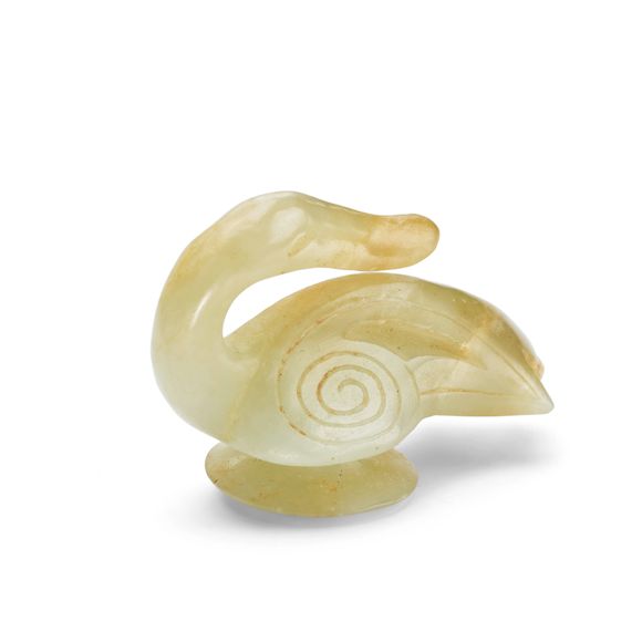 Bonhams : A jade bird-form belt hook Late Warring States/Early Western ...