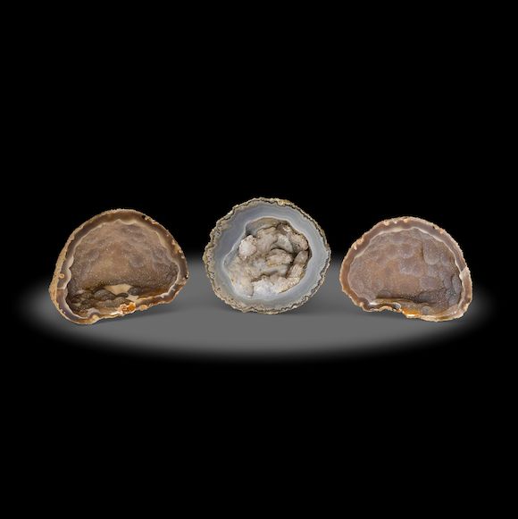 Bonhams : Geode Split together with an Additional Geode Half
