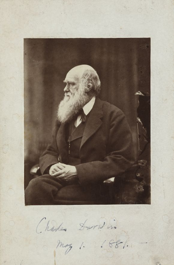Bonhams : DARWIN, CHARLES. 1809-1882. Photograph Signed ("Charles ...